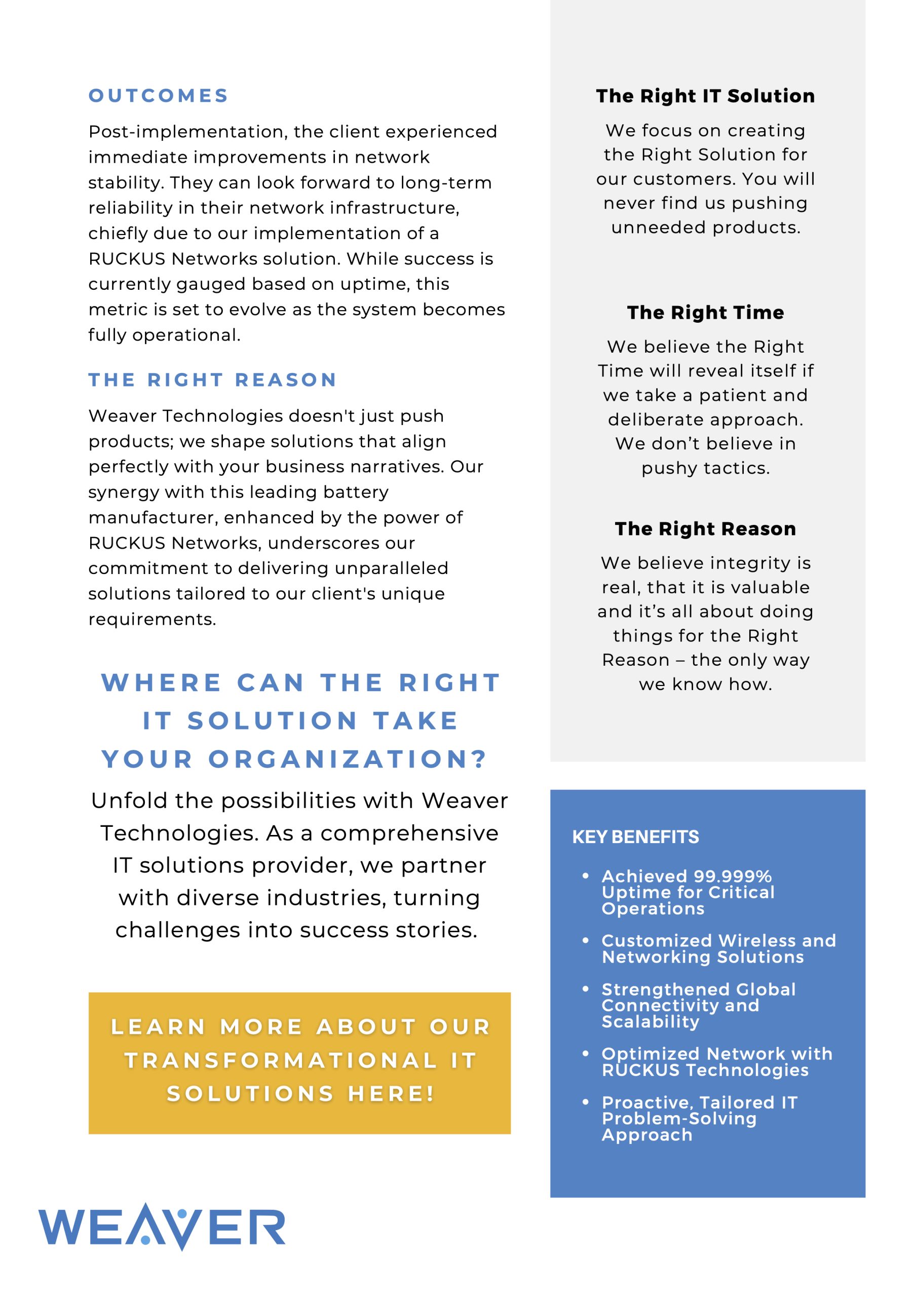 Weaver Technologies and a Leading Battery Manufacturer: Harnessing the ...