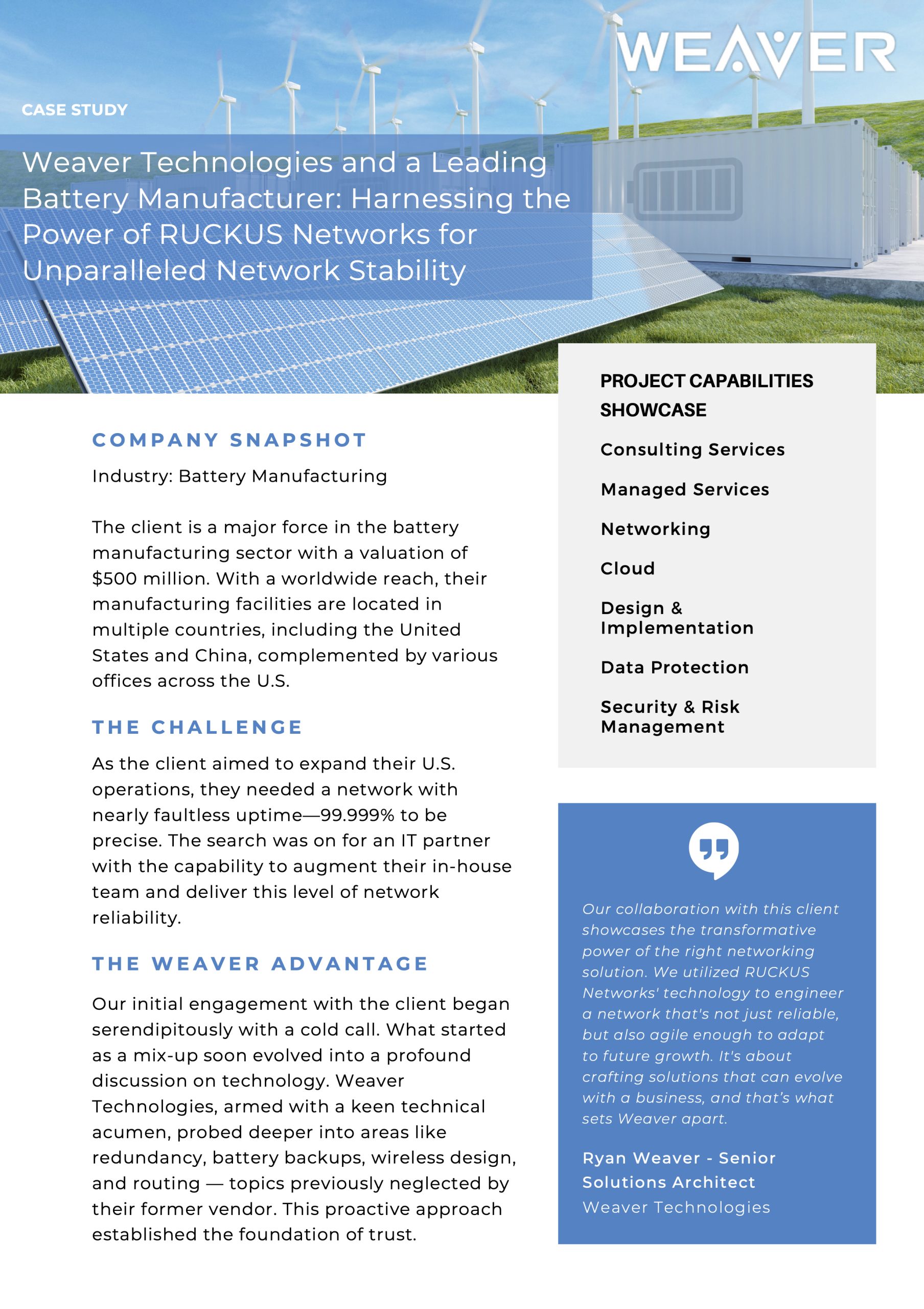 Weaver Technologies and a Leading Battery Manufacturer: Harnessing the ...